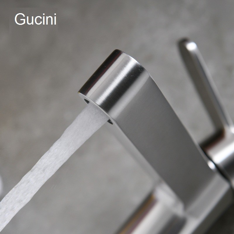 GLJ-9010 Basin Mixer (Stainless Steel Collection Arc Series)