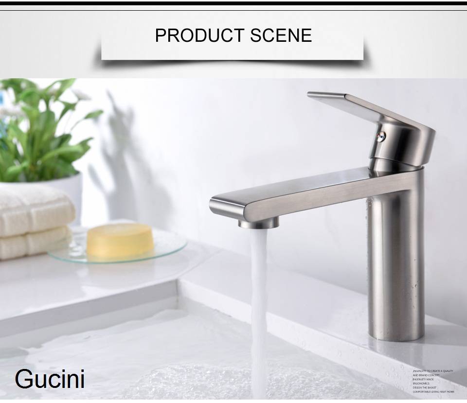 GLJ-9008 Basin Mixer (Stainless Steel Collection Planar Series)