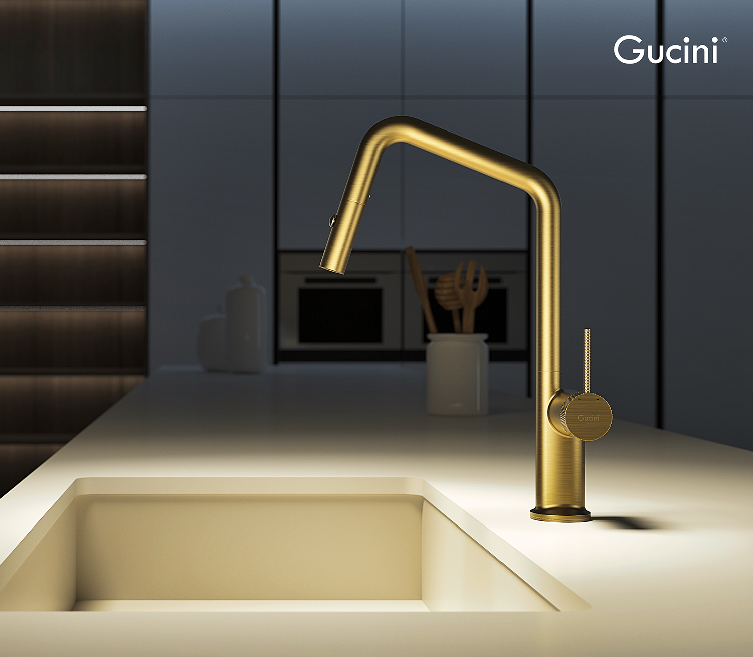 GCJSP-KM69055GD Pillar Sink Mixer (Lattice)