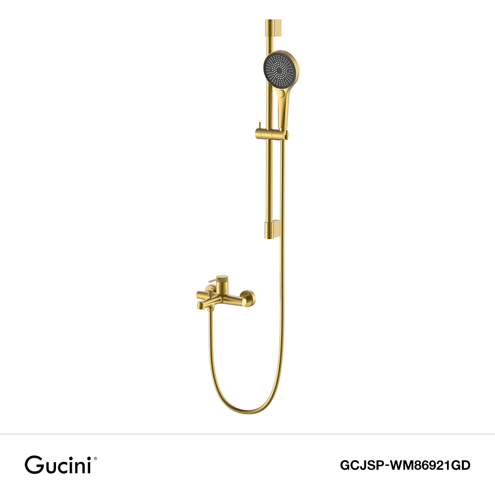 GCJSP-WM86921GD 2-Way Exposed Shower Mixer Set with Hand Shower (Lattice)