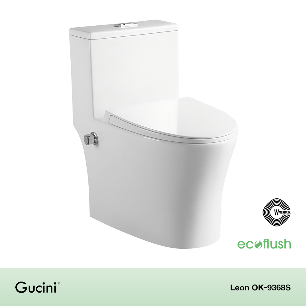 Leon OK-9368S One-Piece Washdown S-Trap Water Closet with Integrated Bidet